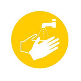 Pictogramsticker handen wassen